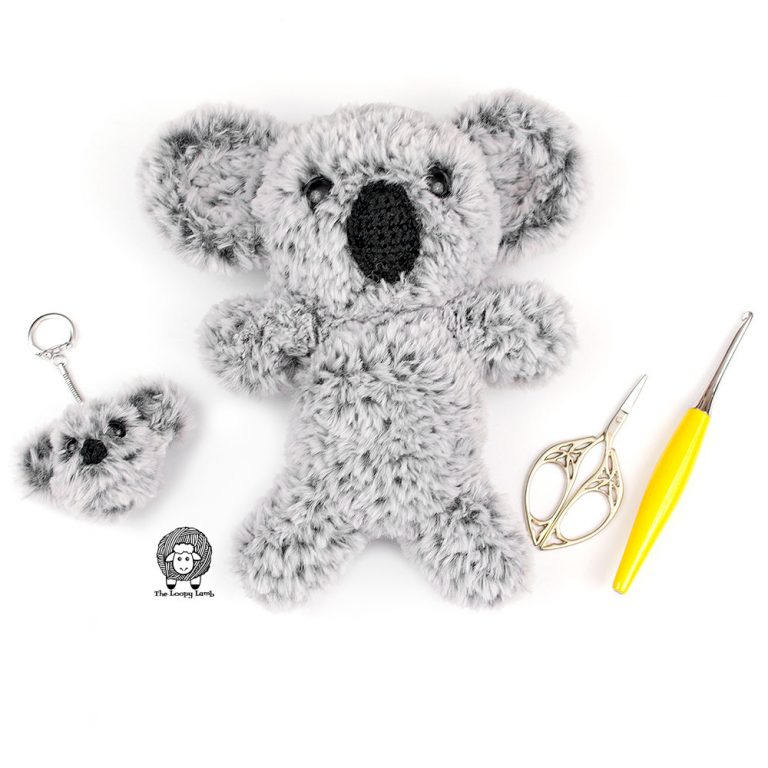 Crochet Koala Keychain Free Crochet Pattern - The Loopy Lamb