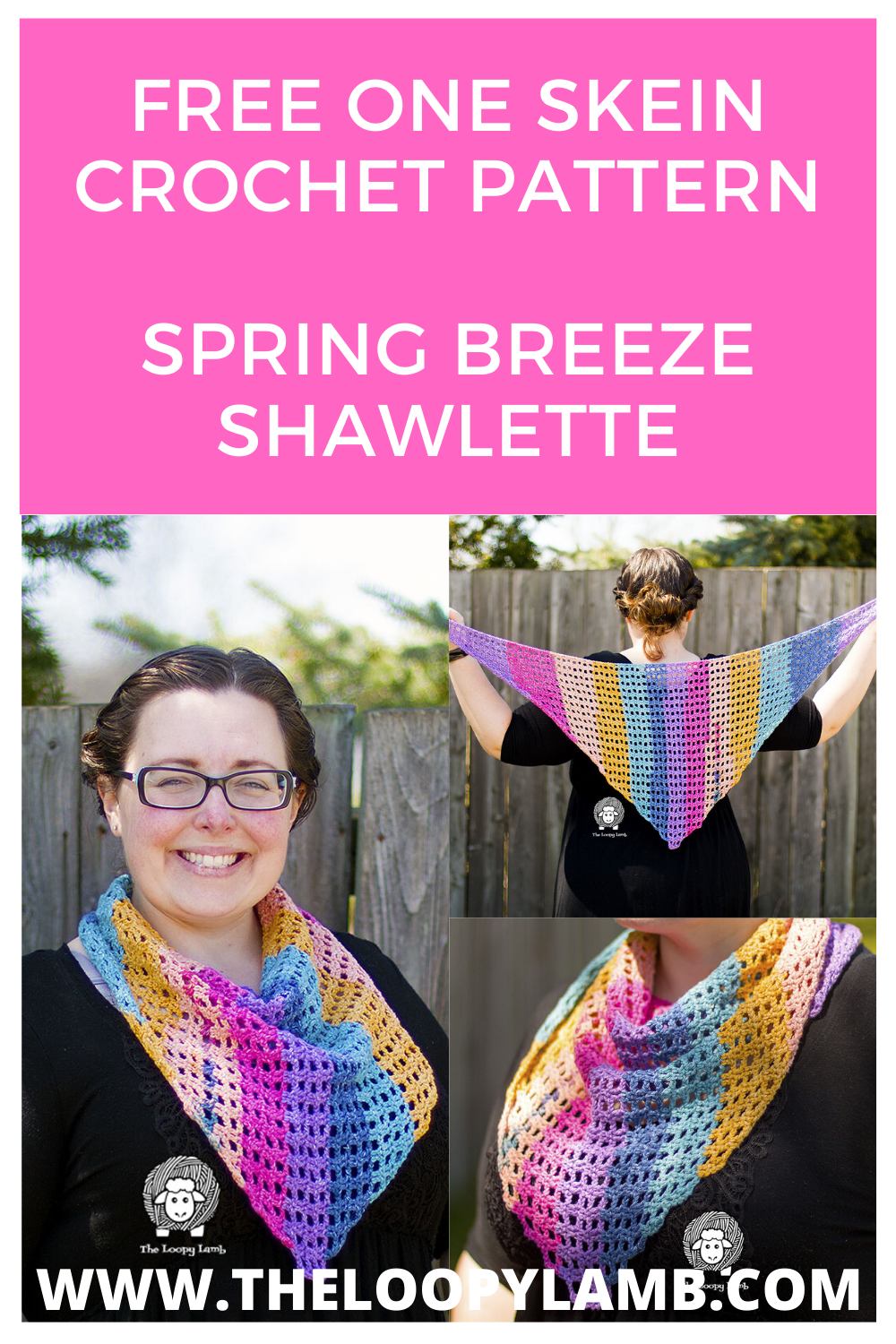 Crochet Shawlette Free Pattern: Spring Breeze Shawlette
