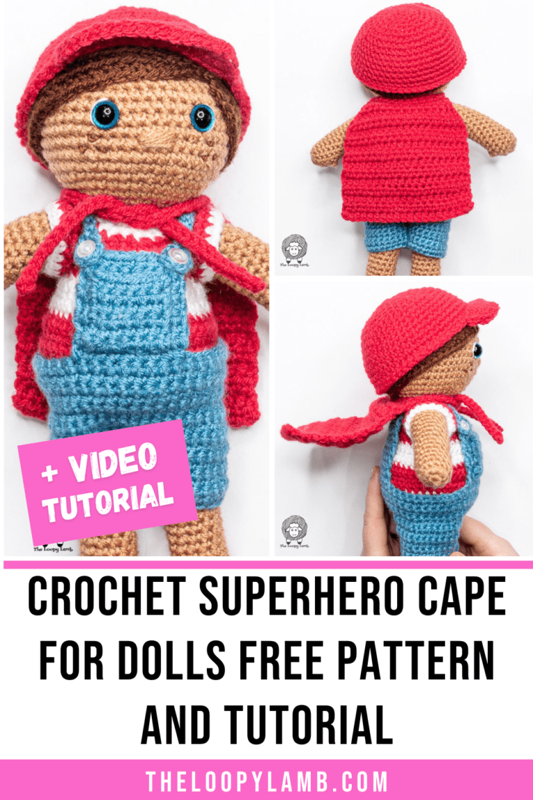 Crochet Superhero Cape For Dolls Free Pattern and Tutorial
