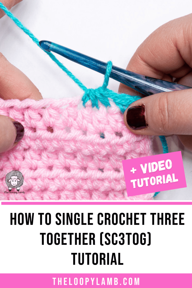 How to Single Crochet Three Together (Sc3tog) Tutorial