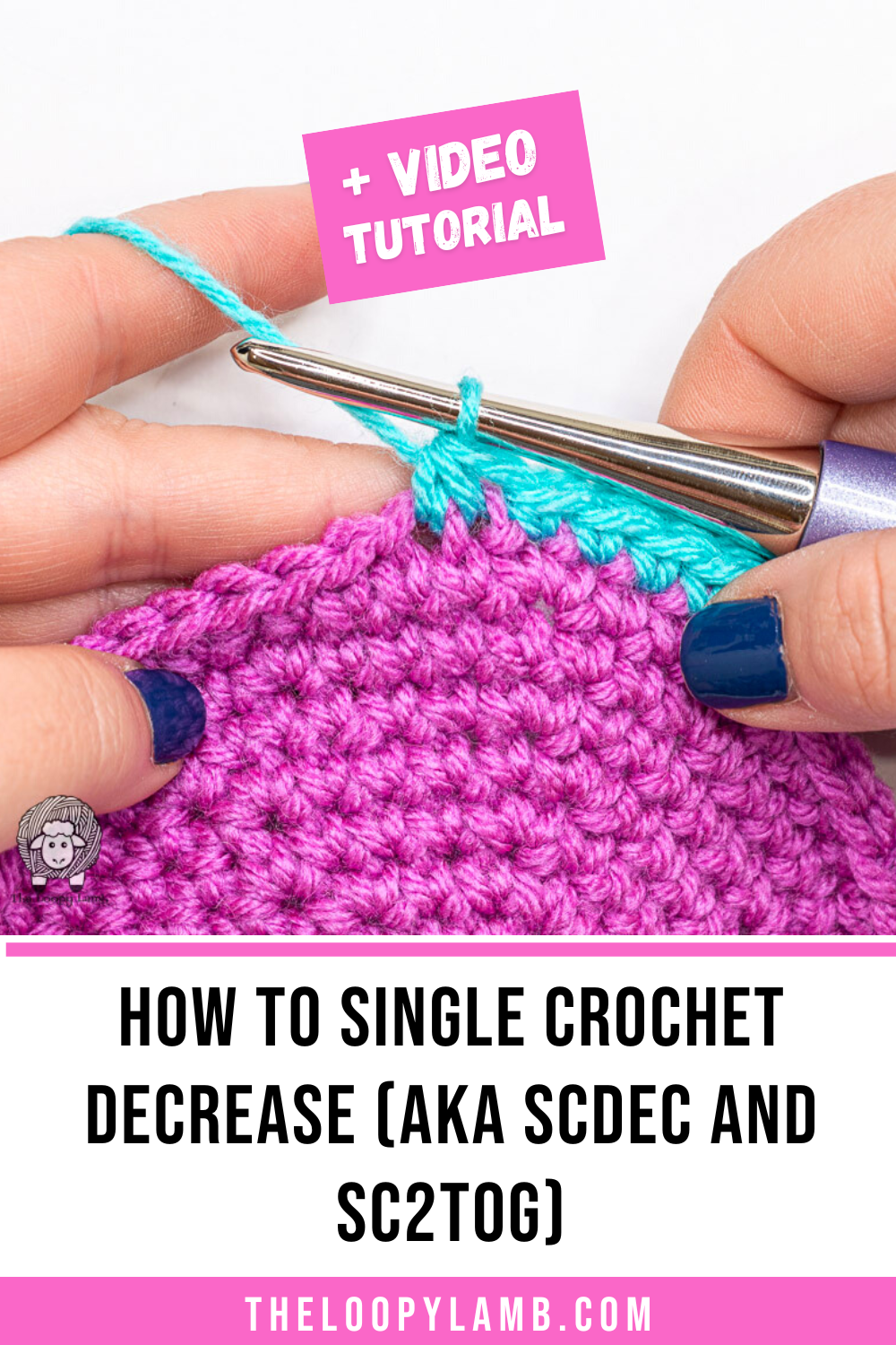 How to Single Crochet Decrease (aka SCDEC and SC2TOG)