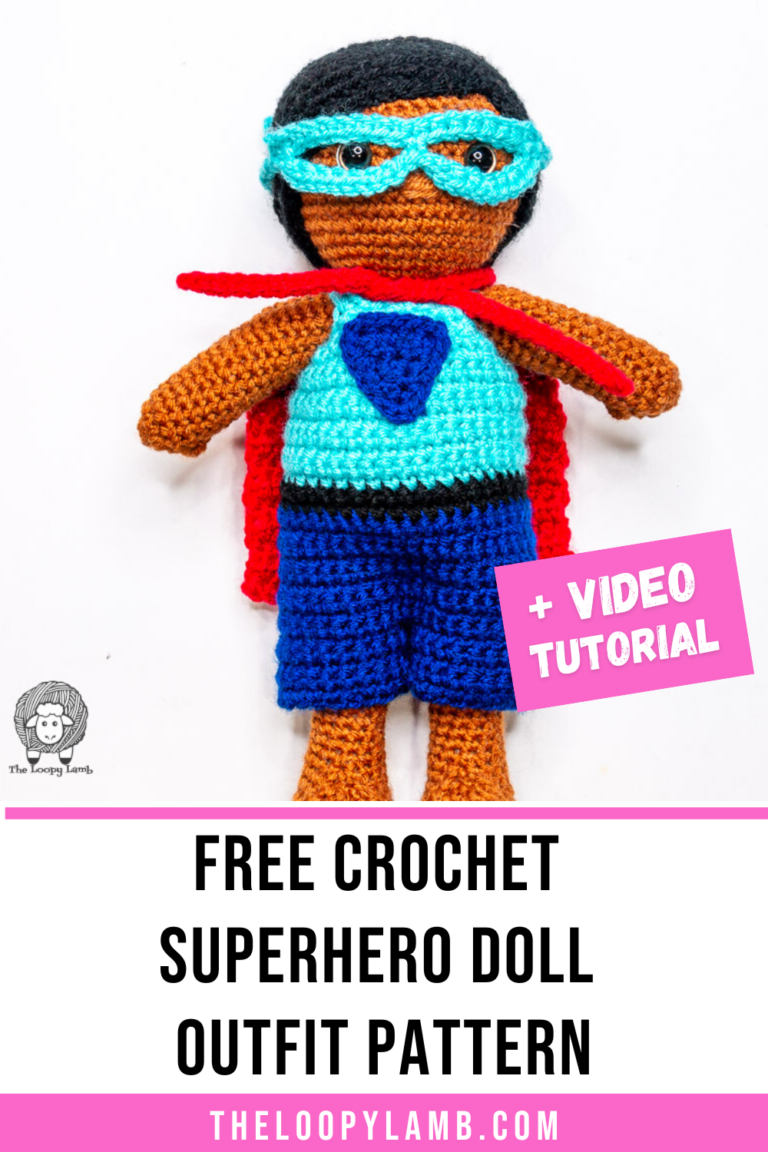 Free Crochet Superhero Doll Outfit Pattern & Video Tutorial