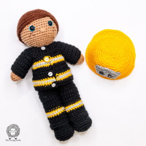 Free Amigurumi Crochet Firefighter Doll Outfit Pattern