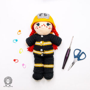 Free Amigurumi Crochet Firefighter Doll Outfit Pattern