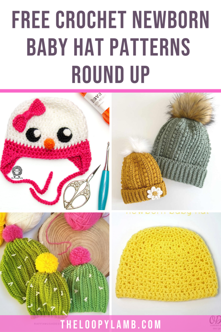 Free Crochet Newborn Baby Hat Patterns Round Up