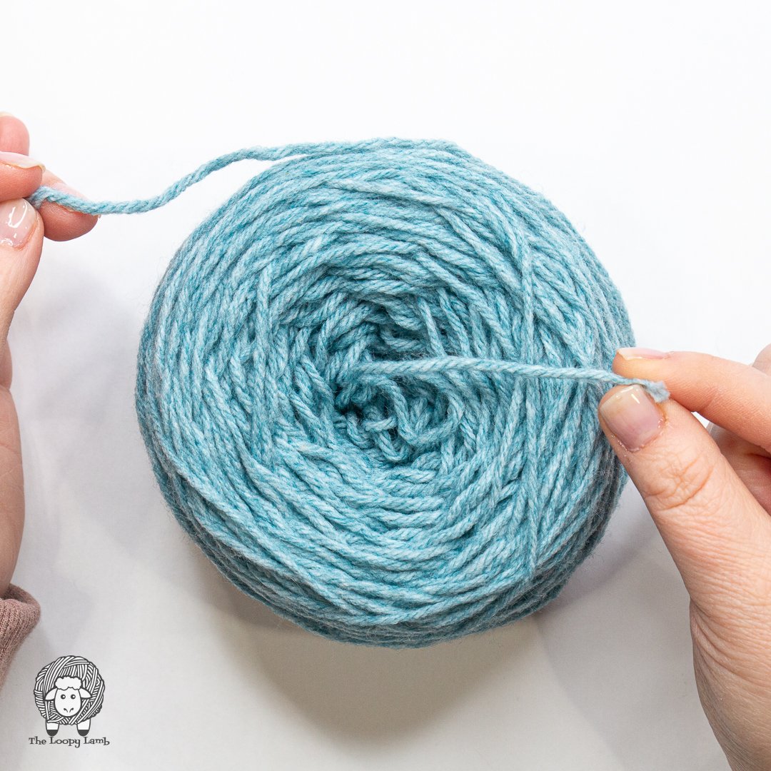 How to Hold Yarn Double Using Two Strands from One Skein