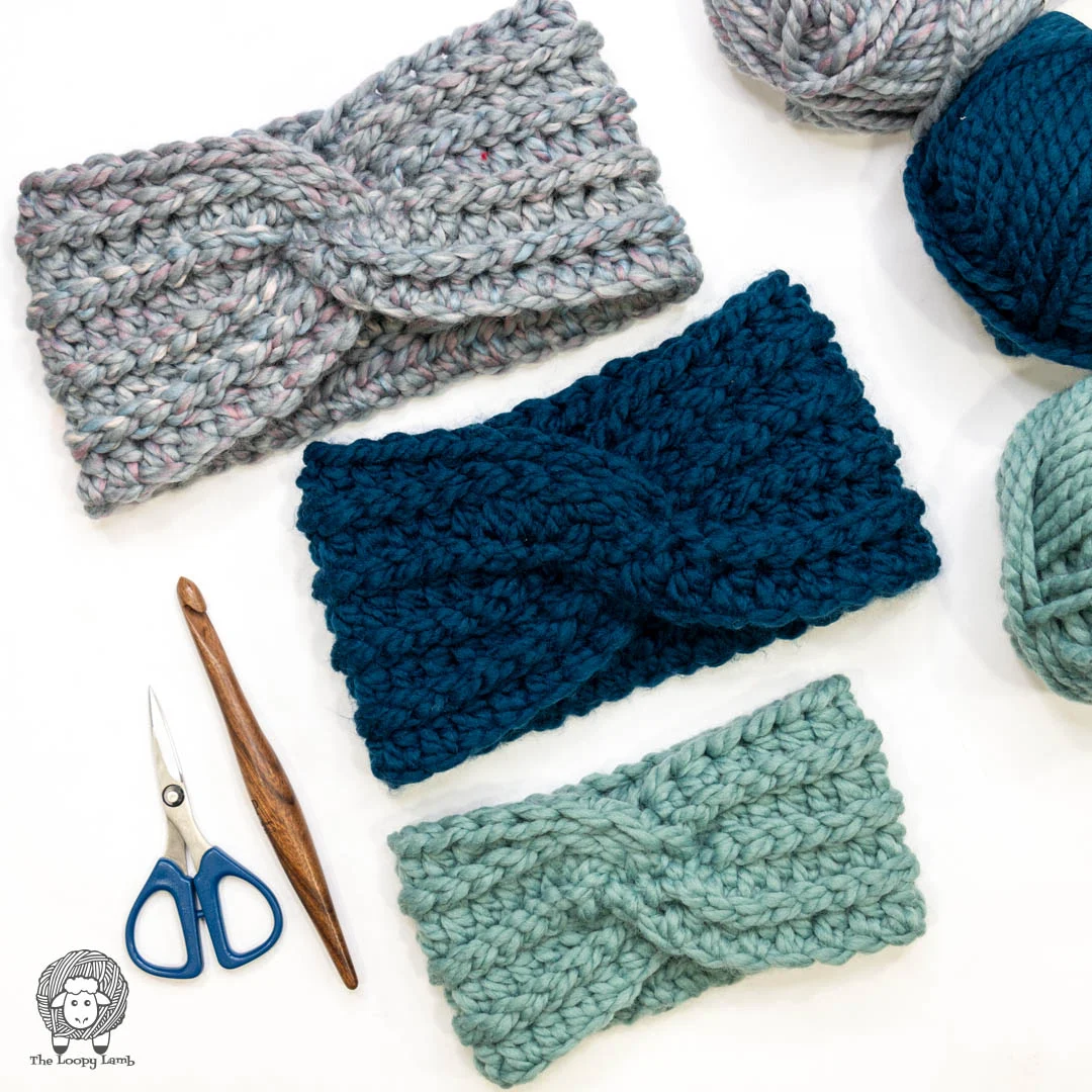 Free Crochet Twisted Headband Pattern & Video Tutorial